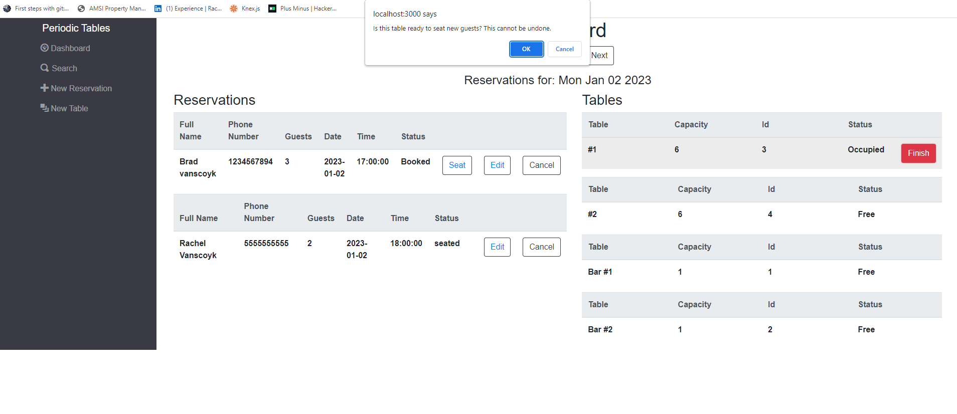 GitHub - RachelKauffman/Restaurant-Reservation: Starter for capstone ...