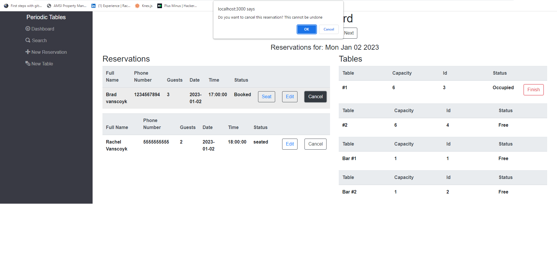 GitHub - RachelKauffman/Restaurant-Reservation: Starter for capstone ...
