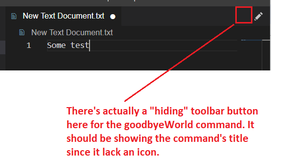 Icon-less VS Code “editor/title” menu contribution not rendered properly · Issue #12686 ...