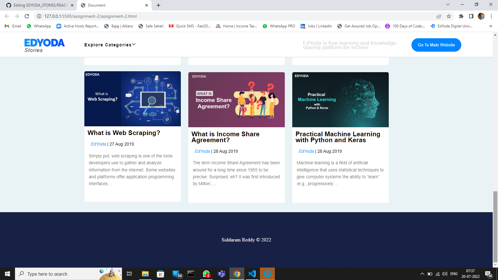 GitHub - SIDDARAMREDDY/EDYODA_STORIES: ASSIGNMENT-2