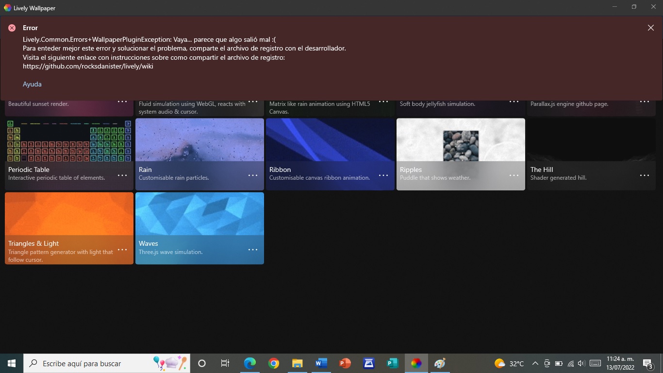 Wallpaper Plugin Exception · Issue #1302 · rocksdanister/lively · GitHub