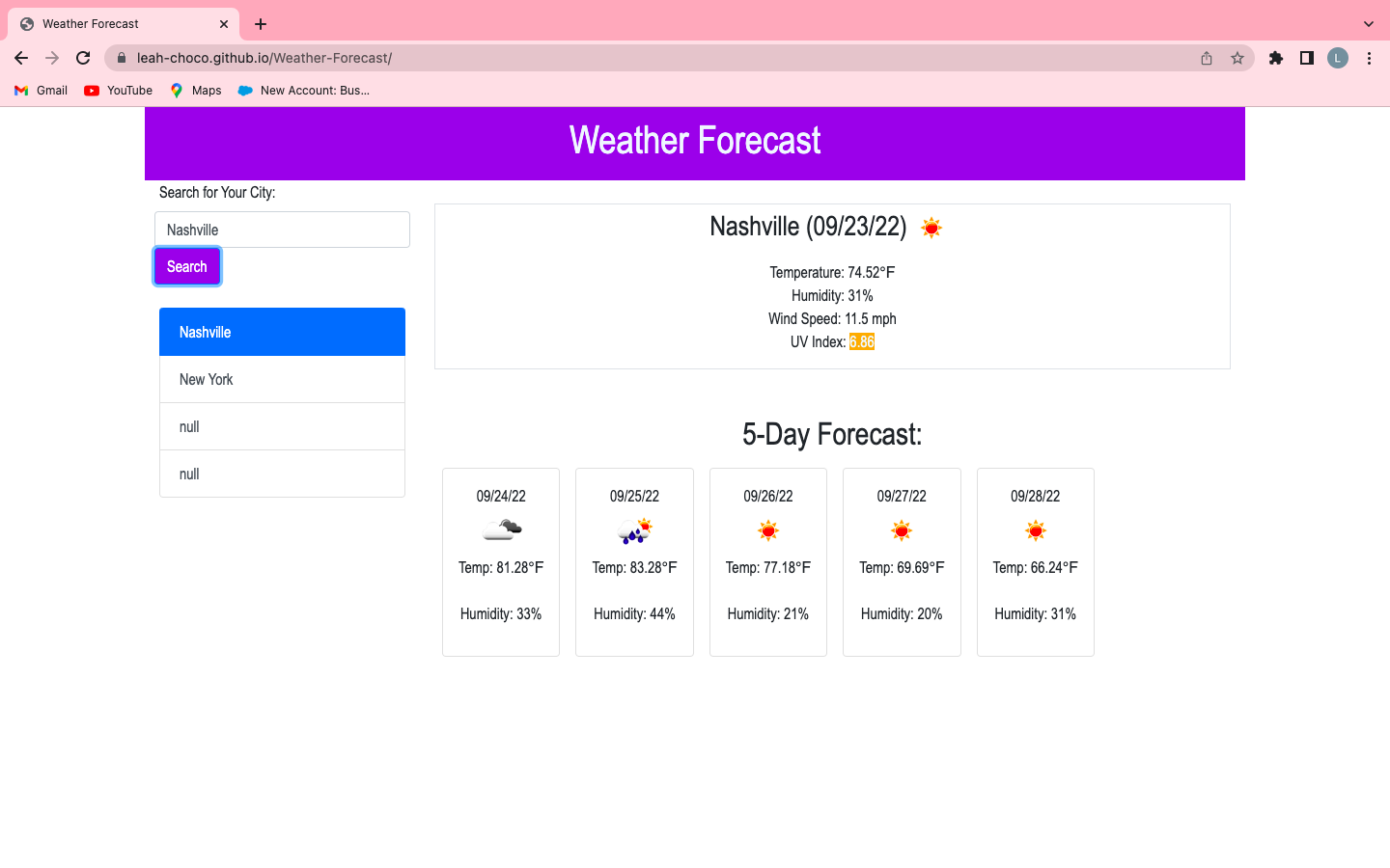 GitHub - leah-choco/Weather-Forecast: This app allows a user to search for a city and see the ...