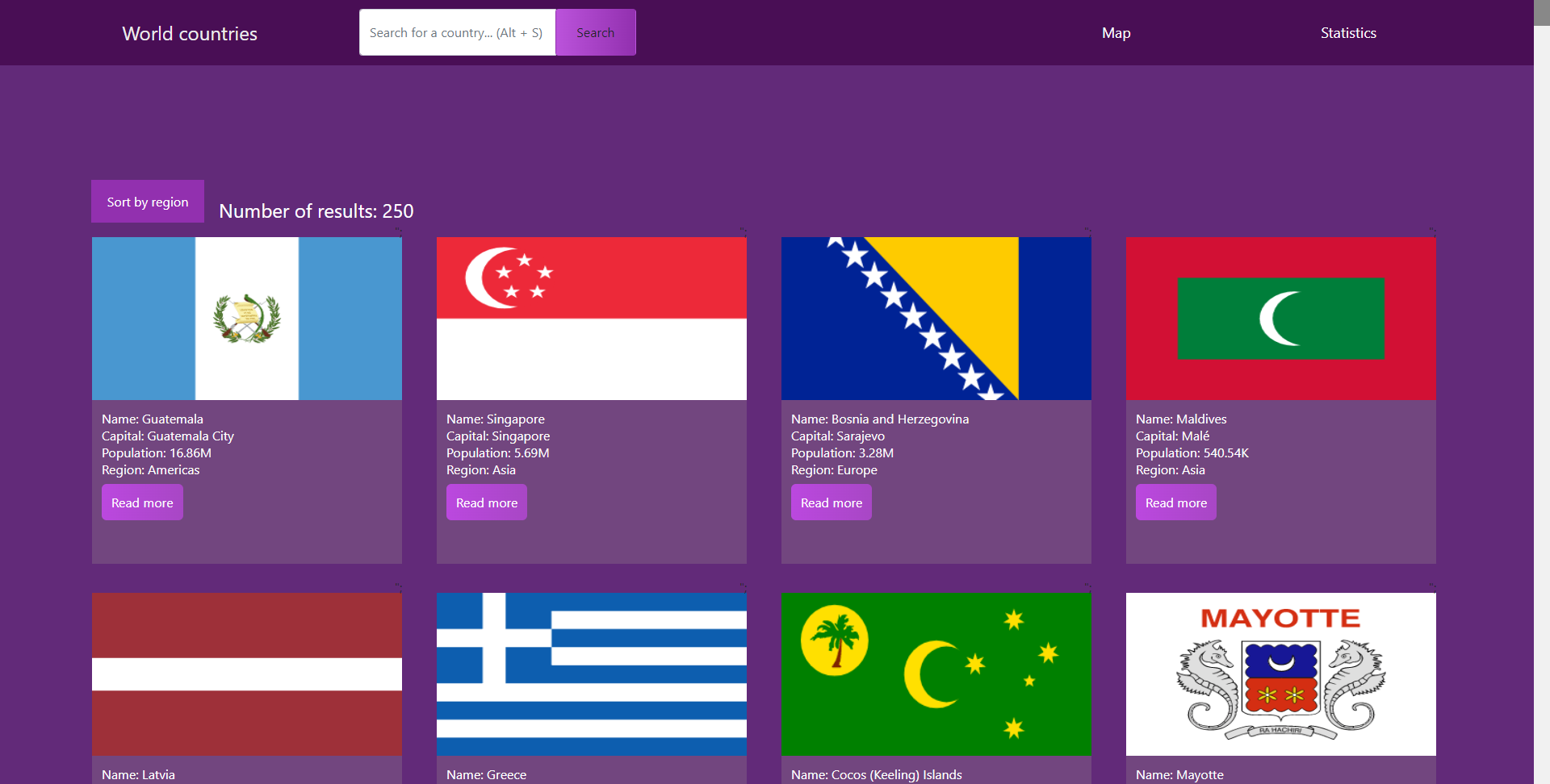 GitHub - JabloZ/World-countries: Website using API's to show ...