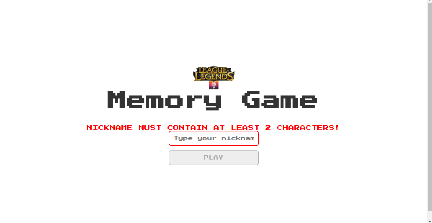 GitHub - GabrielZolk/LoL-Memory-Game: Memory Game - League of Legends