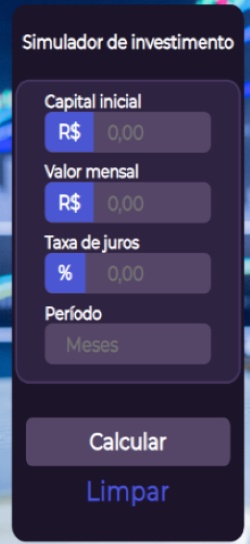 GitHub - ThMenezes/Simulador-de-investimento: Simulador para calcular e obter o rendimento da ...