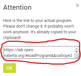 The lab does not create the correct program link in the text field for some programs · Issue ...