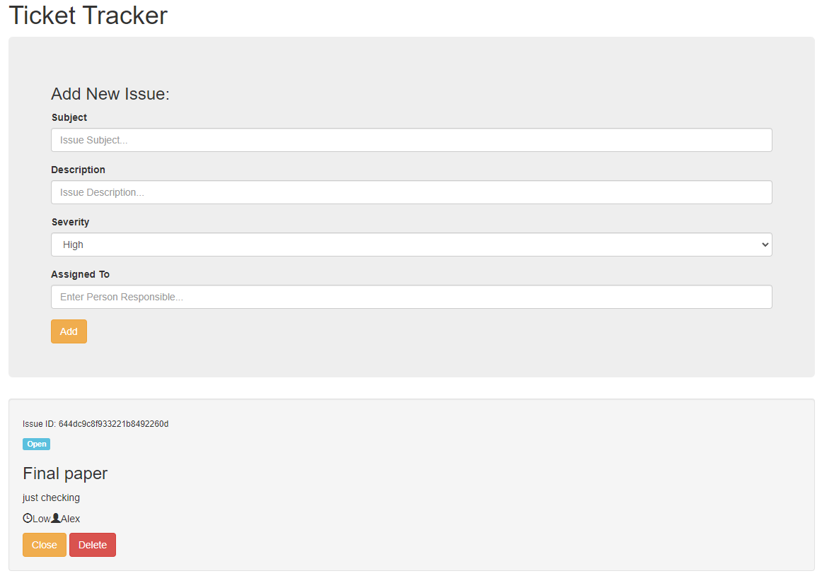 GitHub - Aoshaw15/ticket-tracker