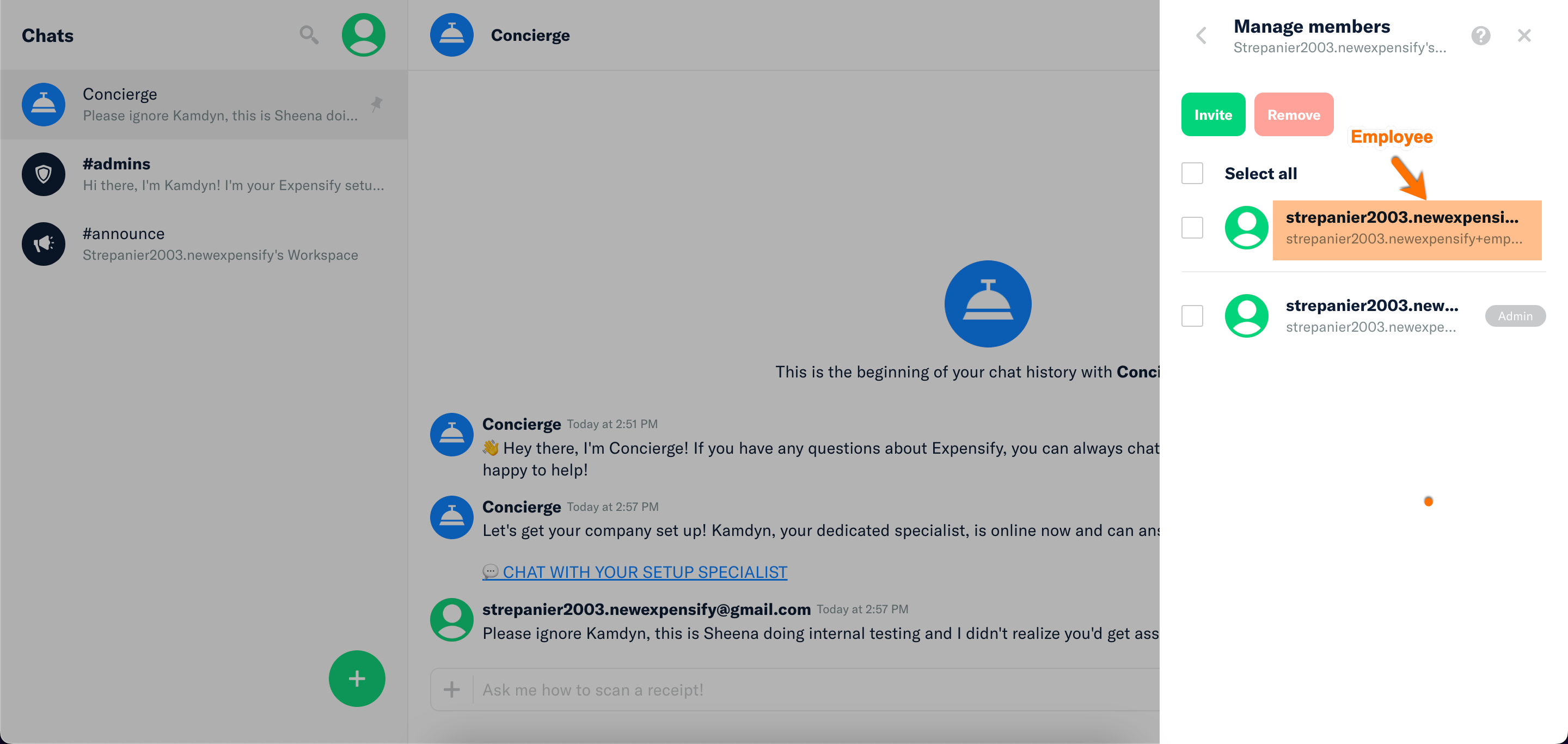 1000 Bug Announce Room Not Visible When Added To A Workspace Must Refresh The Page 