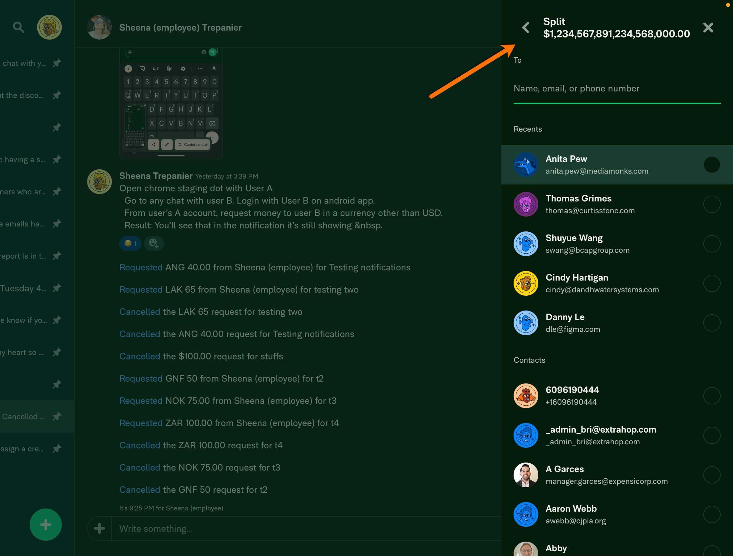 [paid] [ 1000] Split Bill Allows To Paste More Than Limit · Issue 16767 · Expensify App · Github