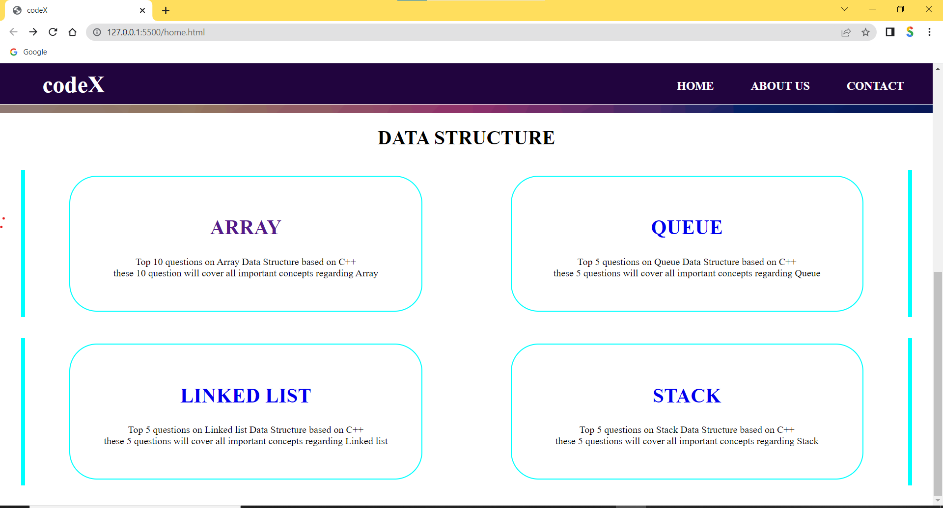 GitHub - SachinChillalshetti/CODE-X-WEB-: Learning website for beginner level students(with ...