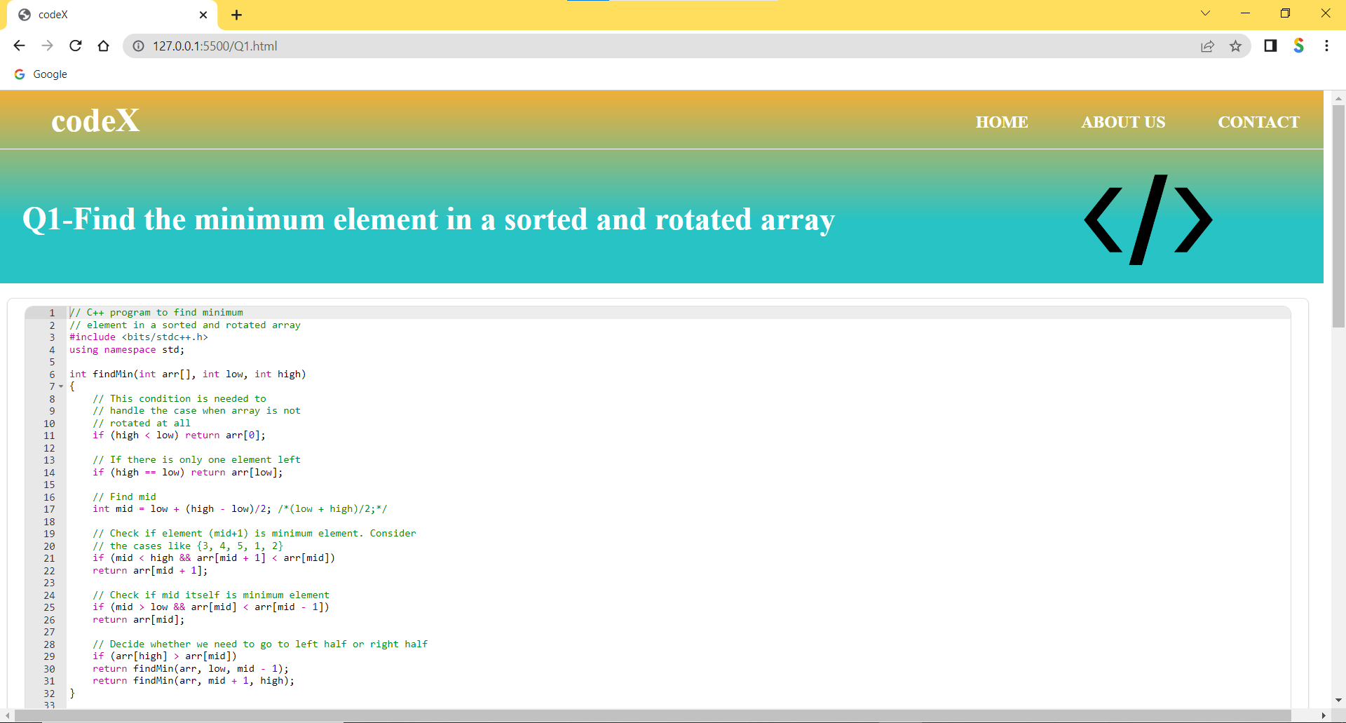 GitHub - SachinChillalshetti/CODE-X-WEB-: Learning website for beginner level students(with ...