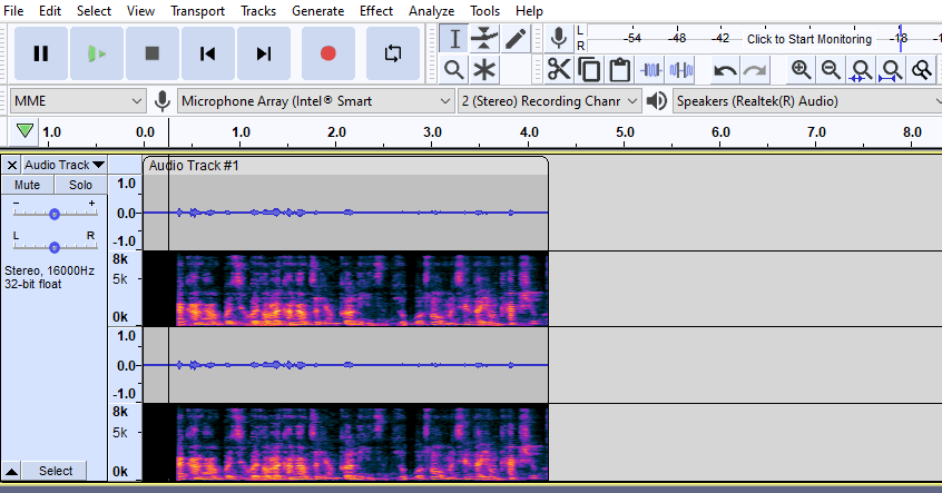 Audacity 3.1.1 gets stuck when it is about to play after recording ...