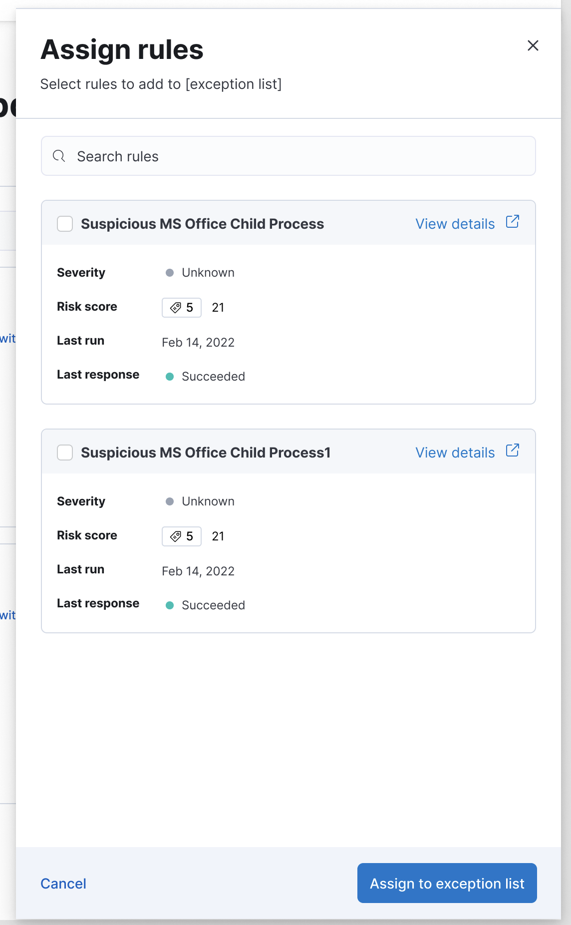 [security Solution][exceptions] Assign To Rule S Flyout · Issue 131661 · Elastic Kibana · Github