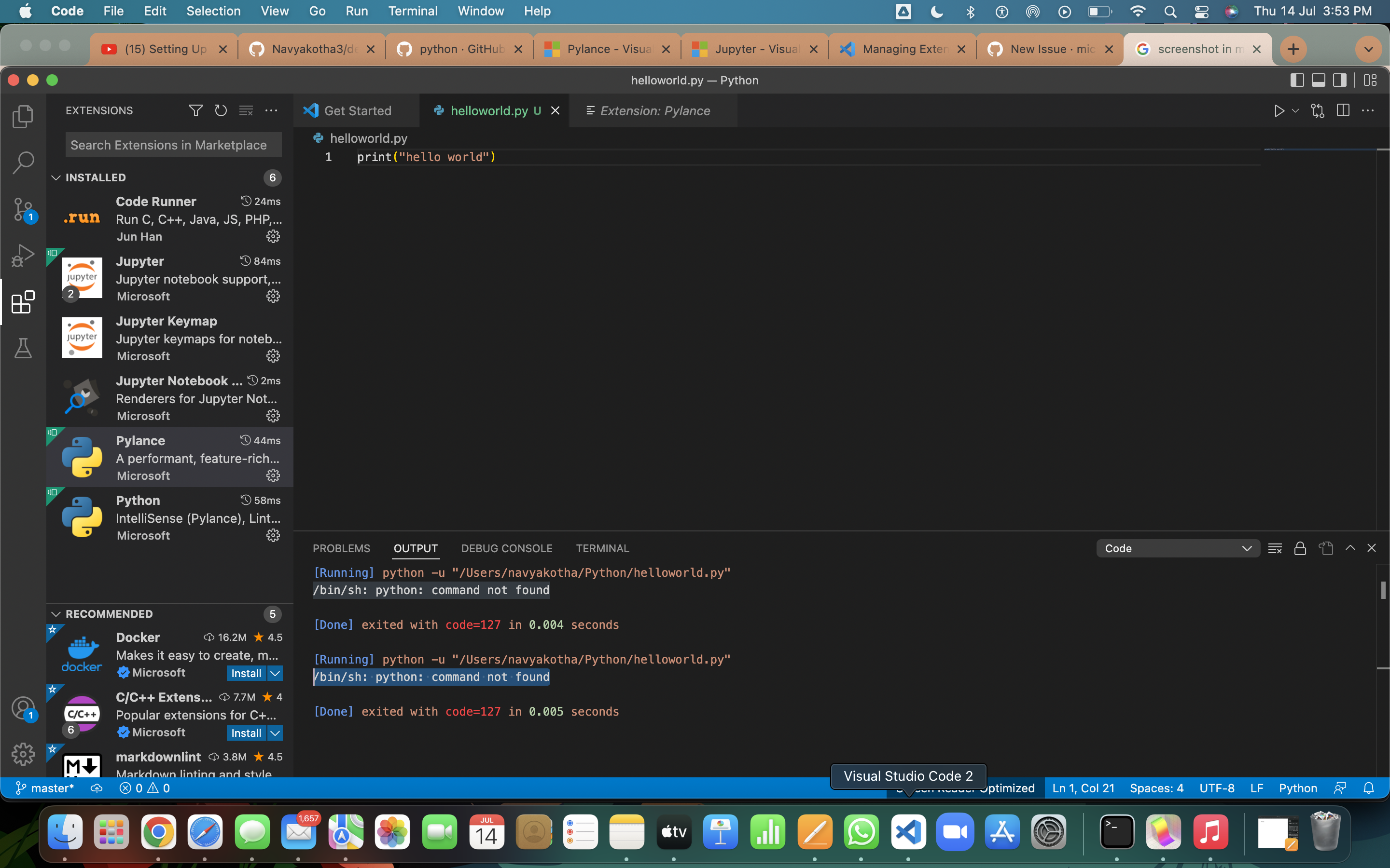 not getting output · Issue #3697 · microsoft/pyright · GitHub