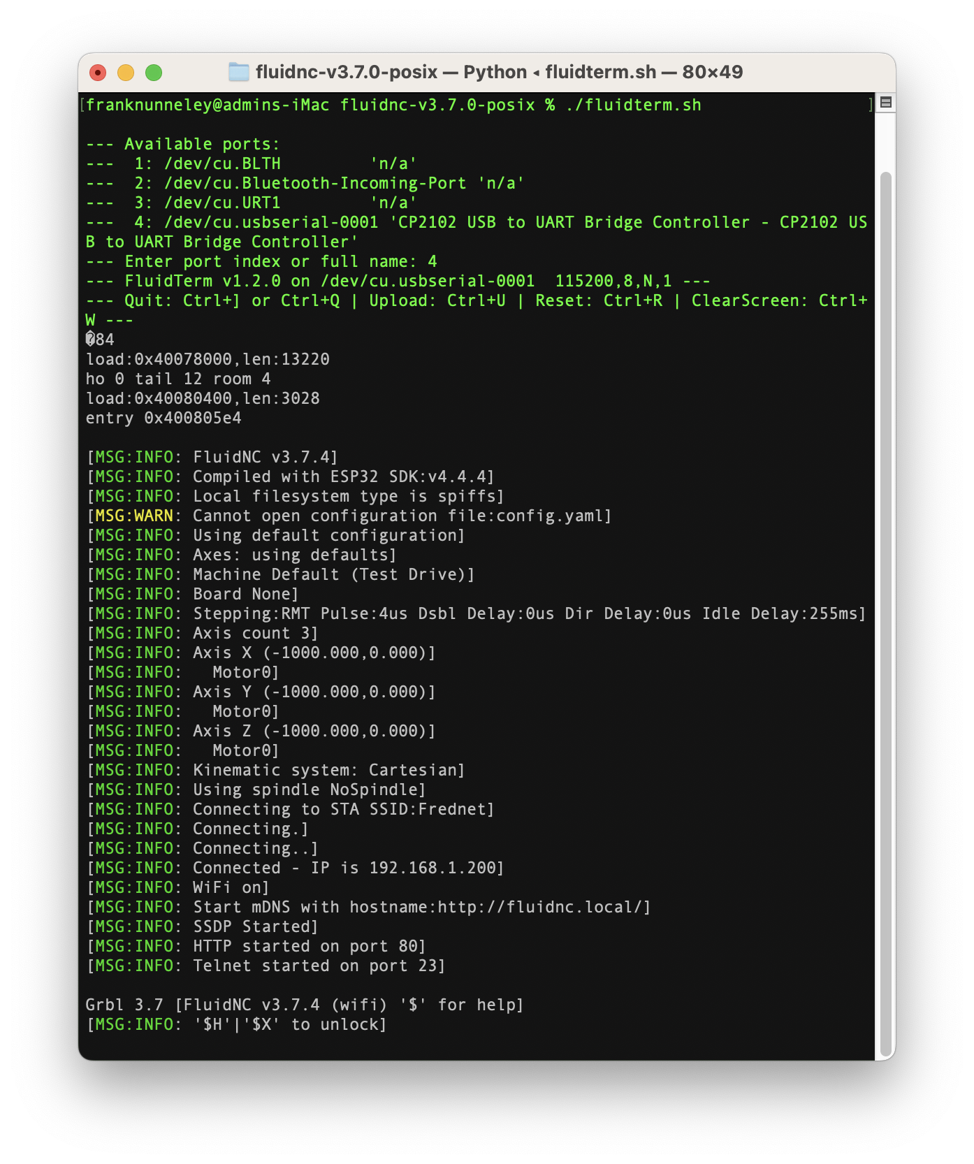 Fluidterm 3.7.4 crashing on MacOs · Issue #973 · bdring/FluidNC · GitHub