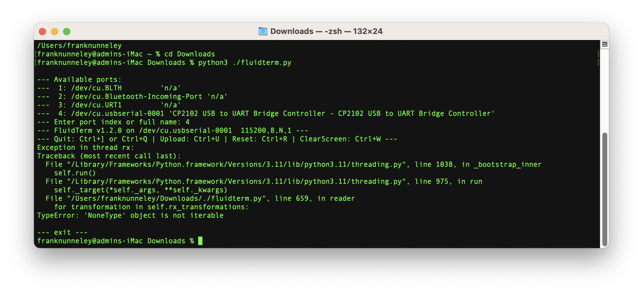 Fluidterm 3.7.4 crashing on MacOs · Issue #973 · bdring/FluidNC · GitHub