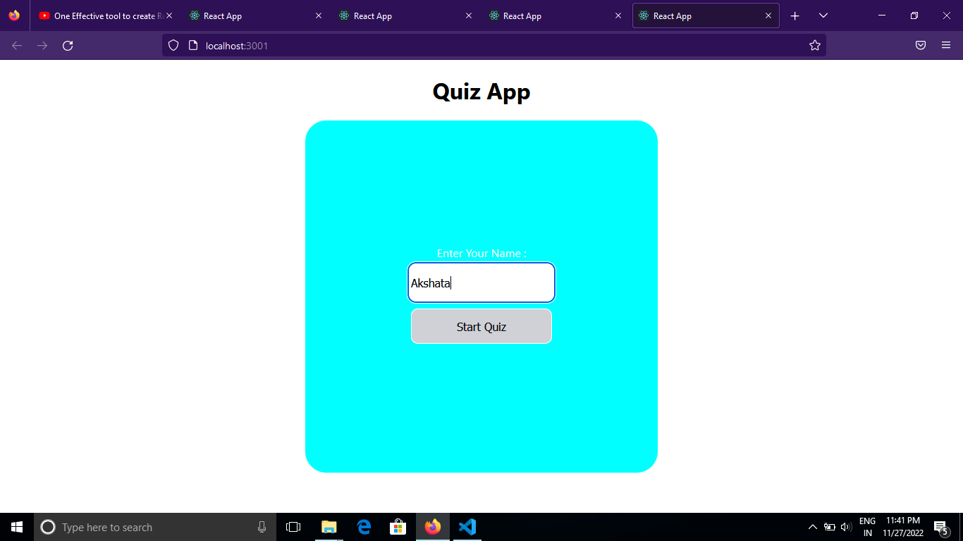 Github Shindeakshu Quiz App