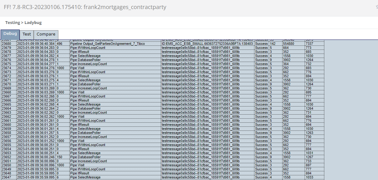 Ladybug is not grouping the pipes in the called pipeline when ibislocalsender synchronous is ...