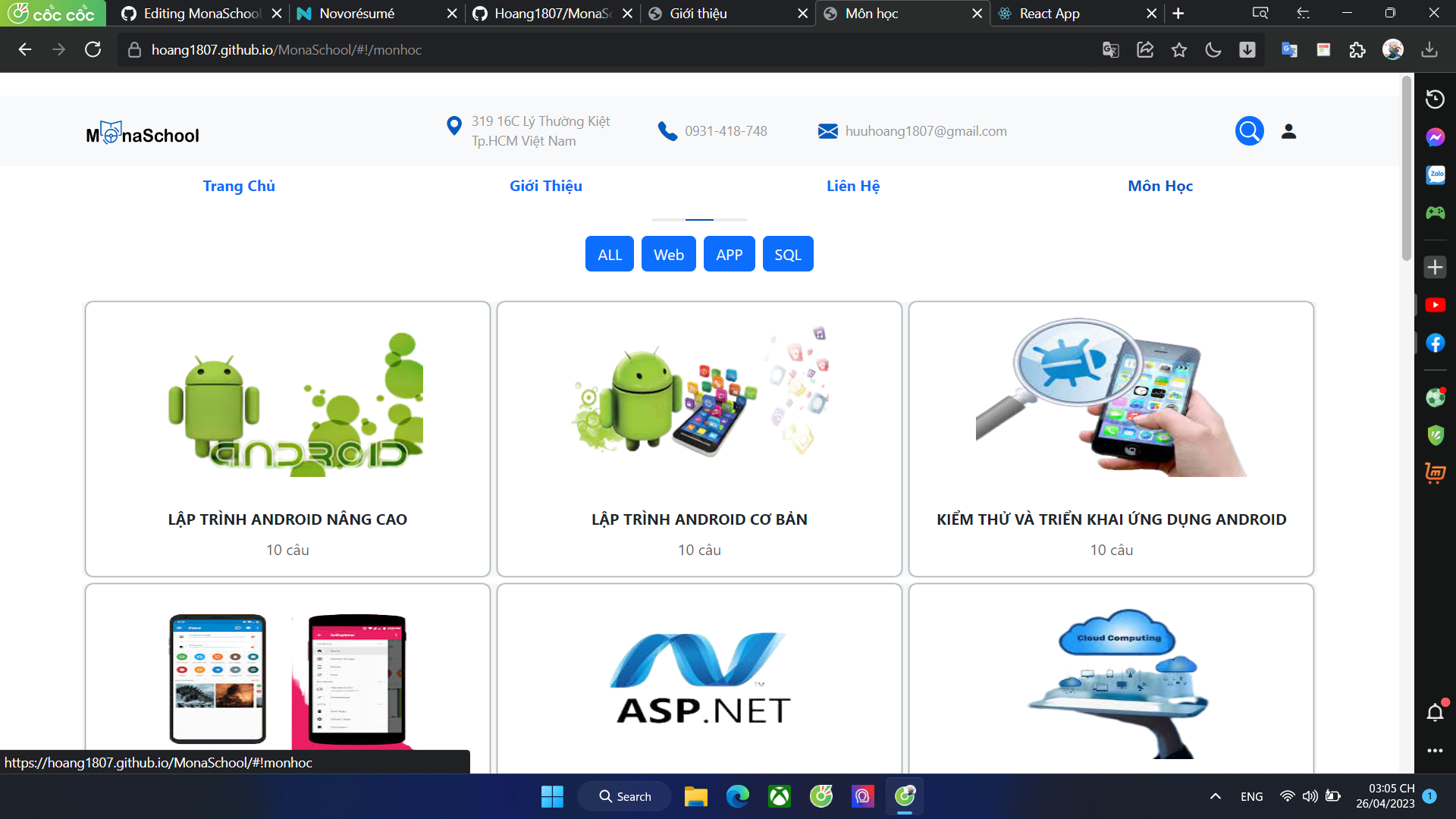 GitHub - Hoang1807/MonaSchool: Hoang Assignment product in WEB207, Front-End Frameworks with ...
