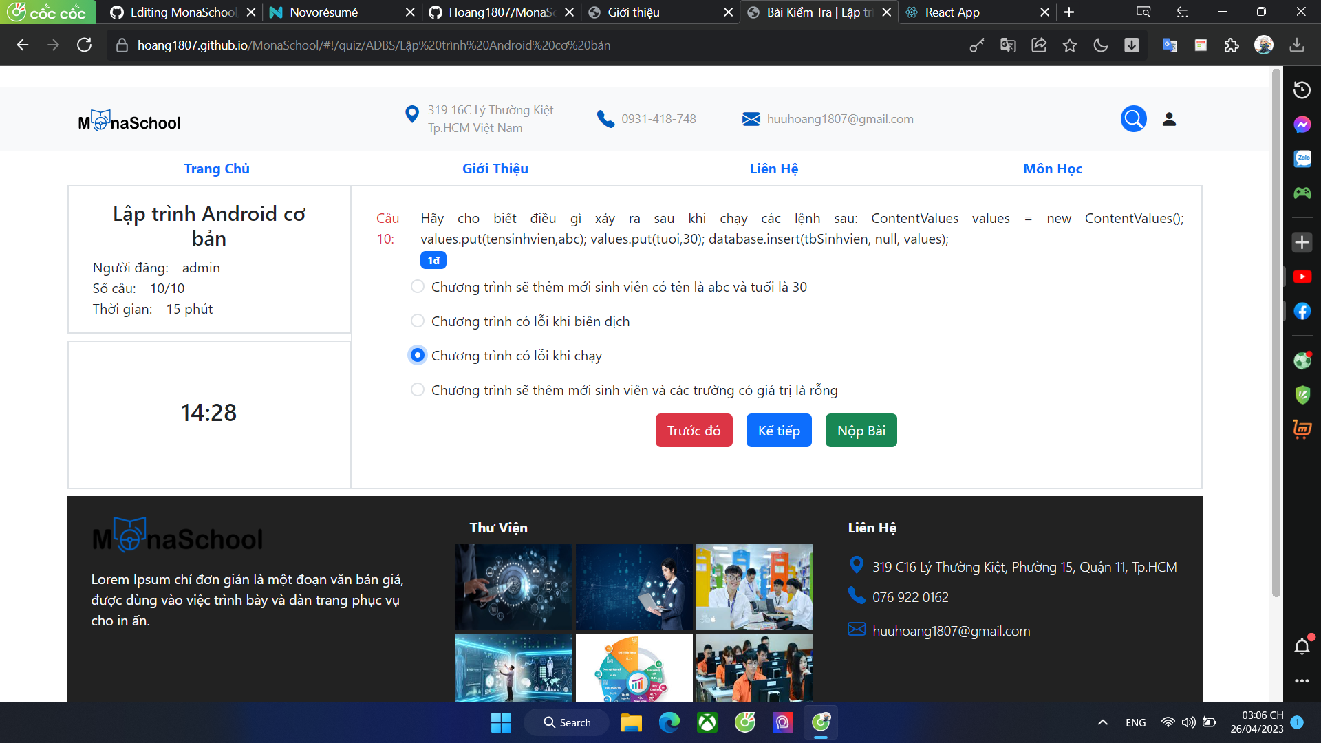 GitHub - Hoang1807/MonaSchool: Hoang Assignment product in WEB207, Front-End Frameworks with ...