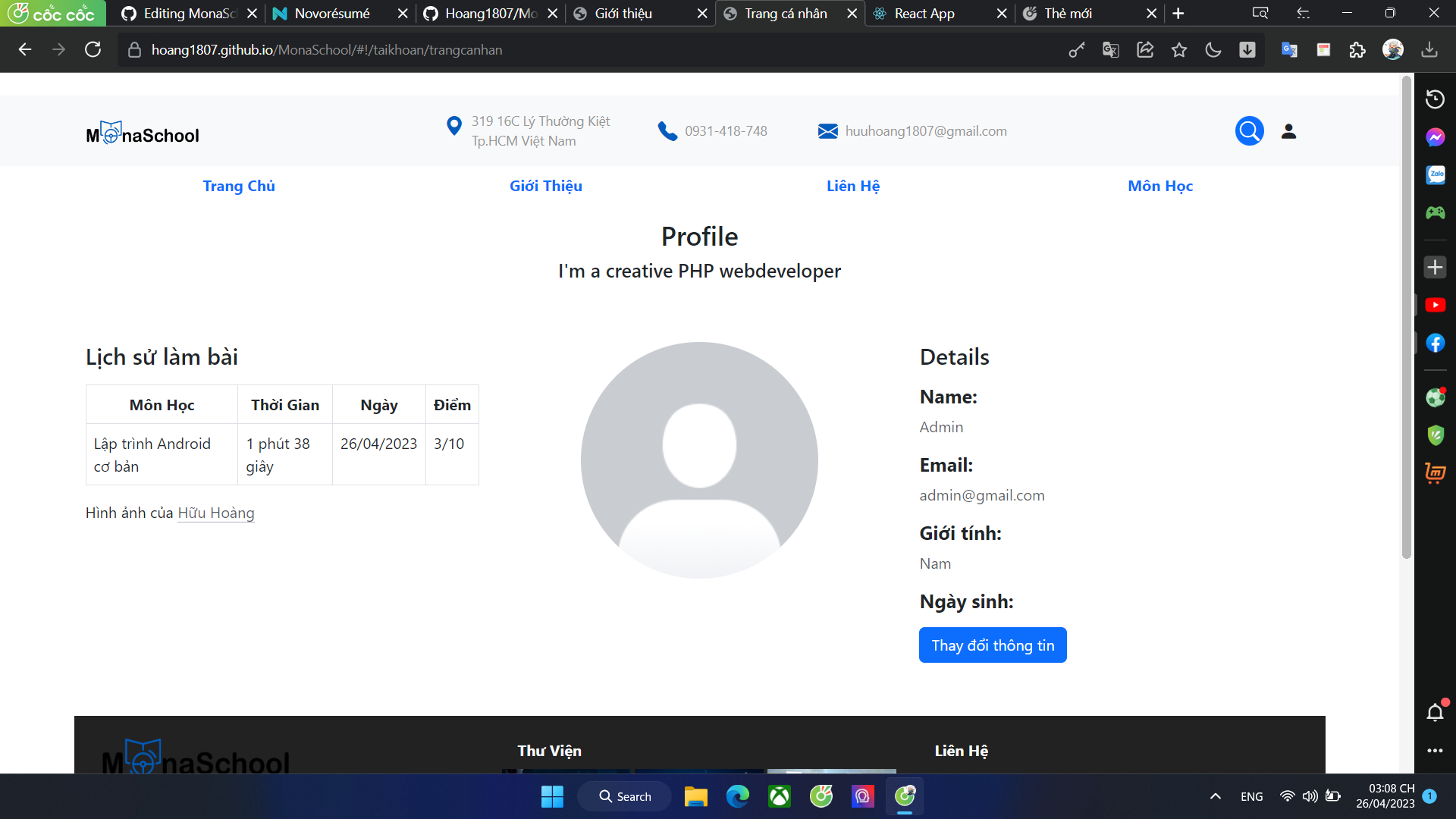 GitHub - Hoang1807/MonaSchool: Hoang Assignment product in WEB207, Front-End Frameworks with ...