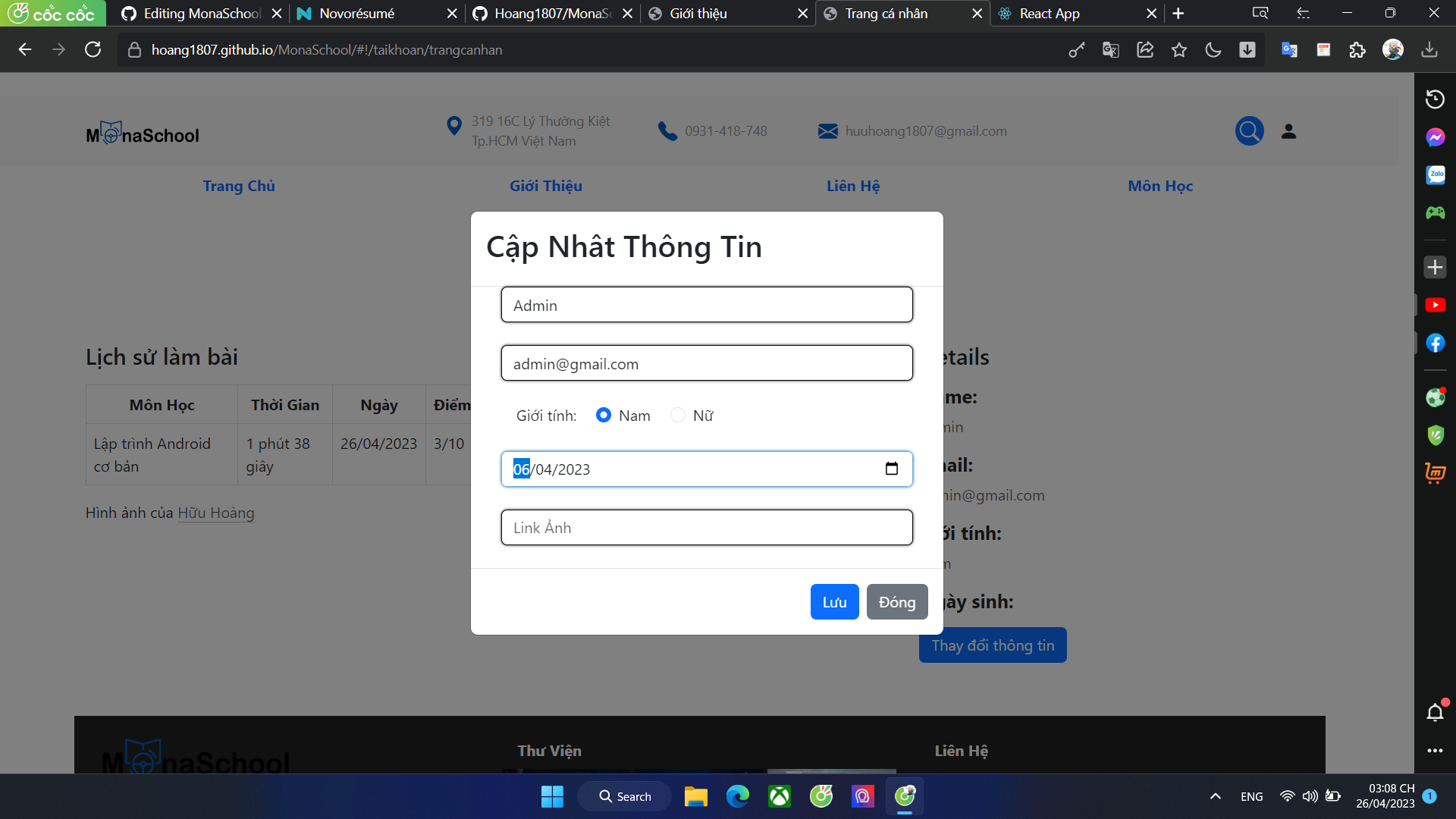 GitHub - Hoang1807/MonaSchool: Hoang Assignment product in WEB207, Front-End Frameworks with ...