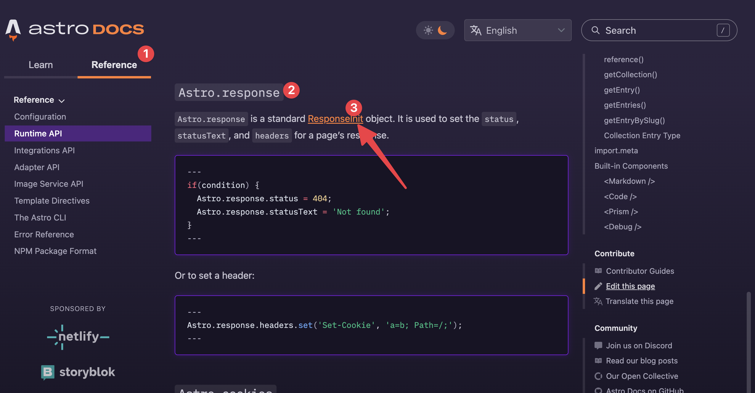 Consider updating ResponseInit link · Issue #3313 · withastro/docs · GitHub