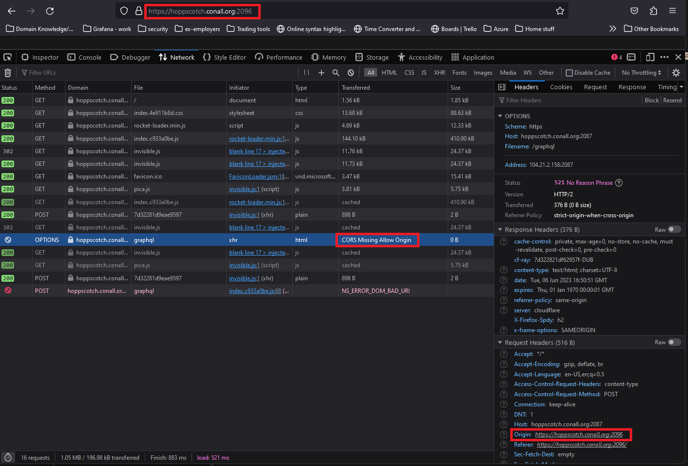 [bug]: whitelisted_origins for CORS being ignored for proxied URLs for /graphql endpoint · Issue ...