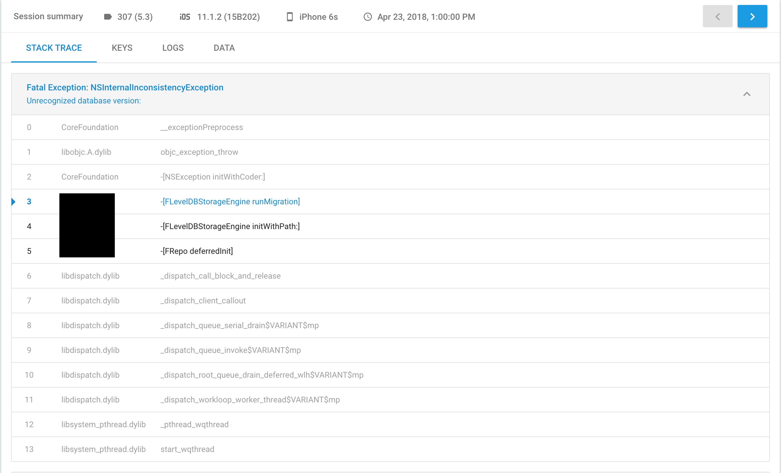 -[FLevelDBStorageEngine runMigration] returning Unrecognized database version · Issue #1171 ...