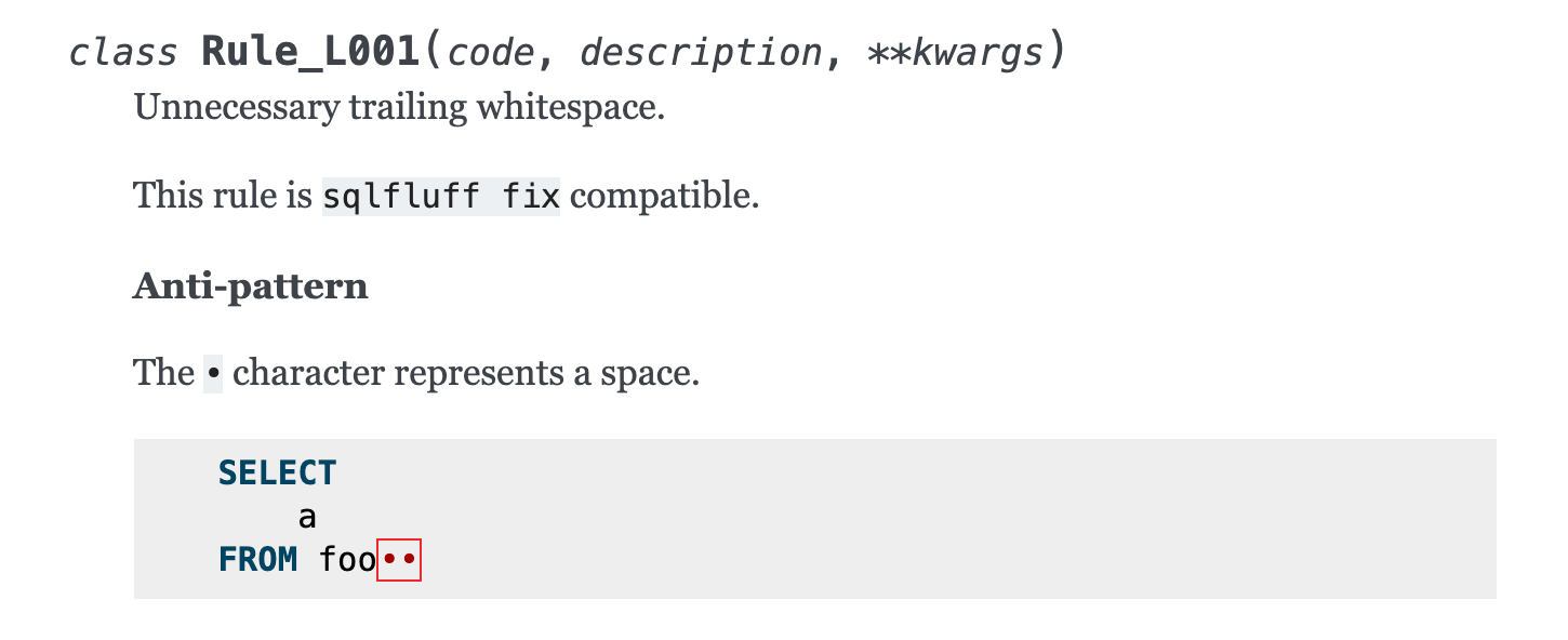 Rules documentation improvements by tunetheweb · Pull Request #2542 · sqlfluff/sqlfluff · GitHub