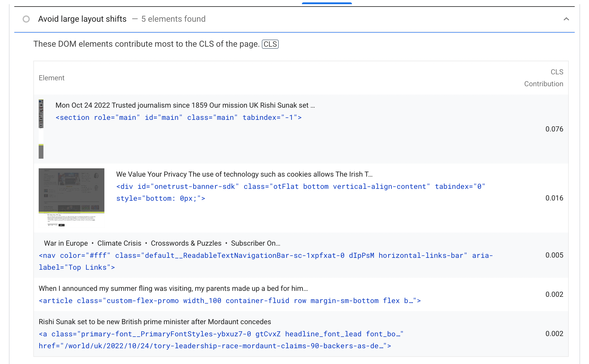 Add link to "Avoid large layout shifts" audit · Issue #14462 · GoogleChrome/lighthouse · GitHub