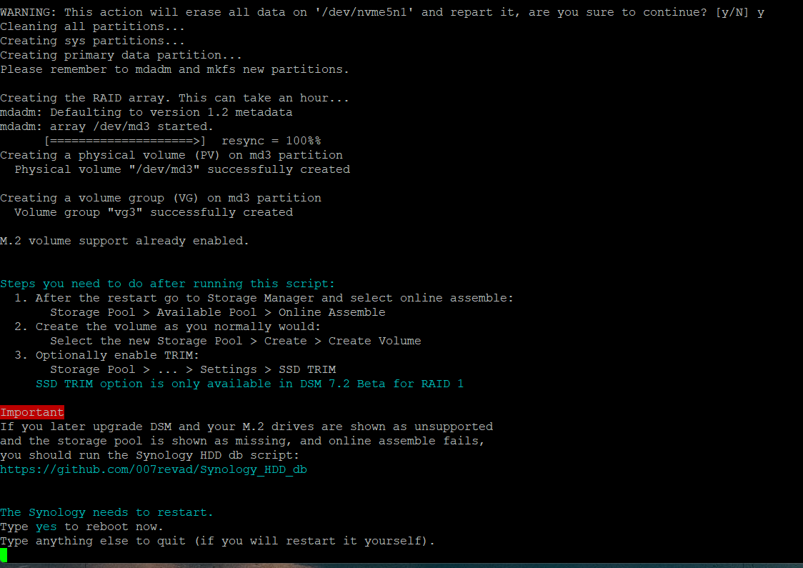 Can't create raid0 when 6 nvme are populated · Issue #86 · 007revad/Synology_M2_volume · GitHub