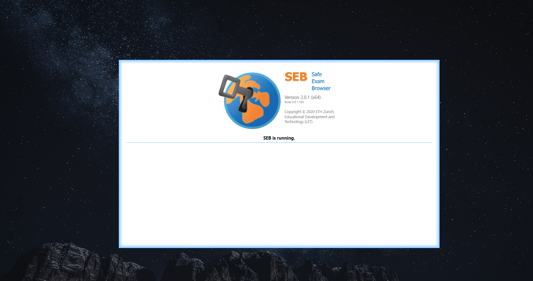 SafeExamBrowser is Running, But Nowhere to be Found · SafeExamBrowser seb-win-refactoring ...