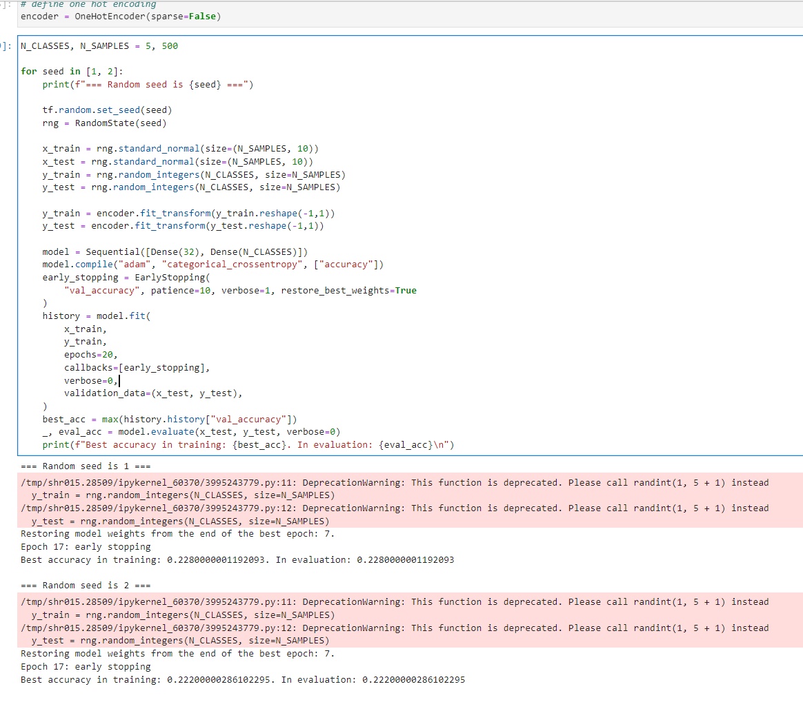 EarlyStopping should restore weights on end of training, not end of ...