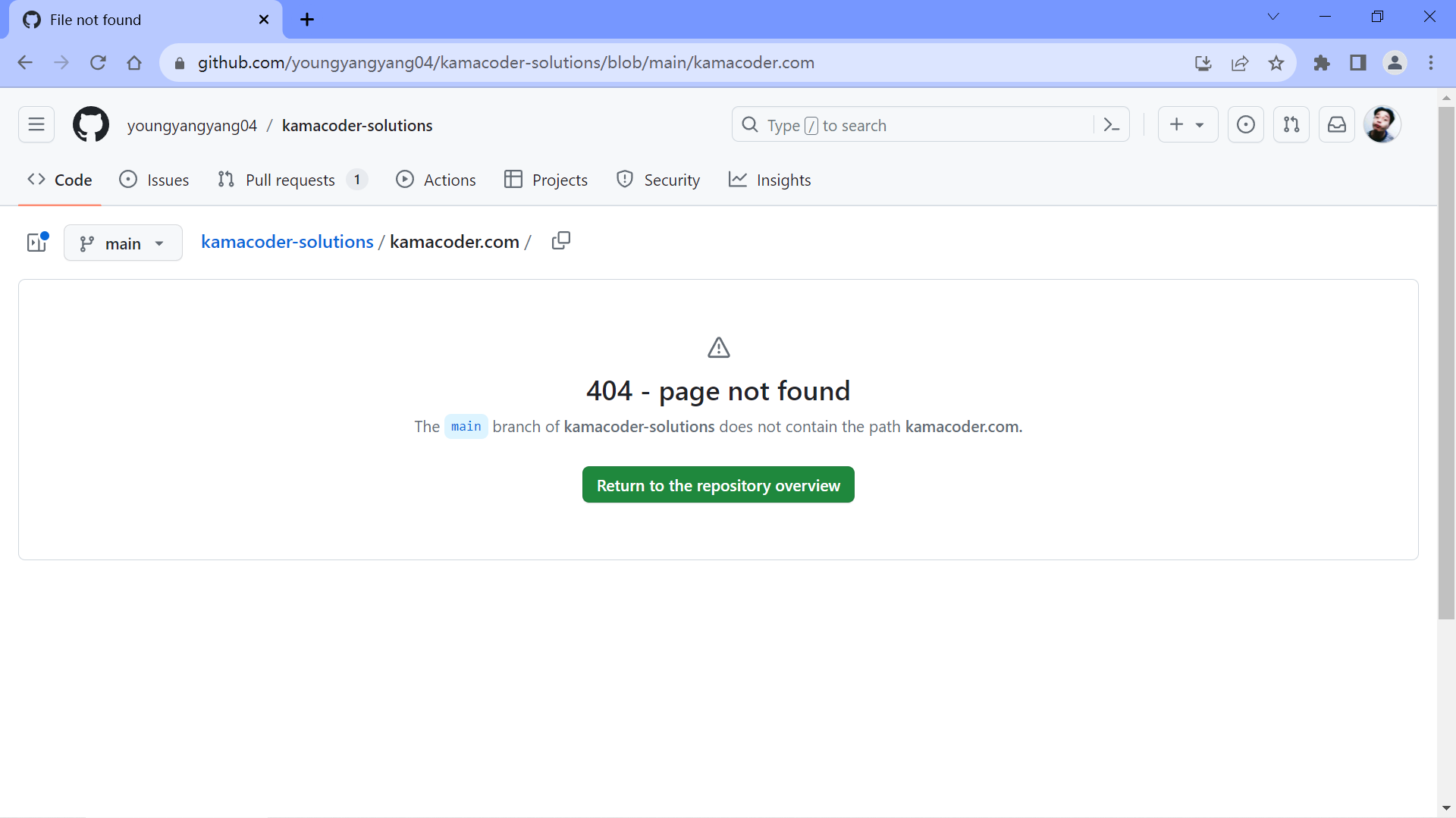 卡哥仓库主页的网址链接不对 · Issue #5 · youngyangyang04/kamacoder-solutions · GitHub