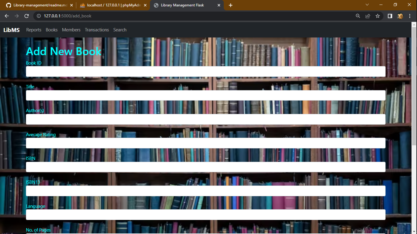 GitHub - siva3010/Library-management-system-project: A Library Management System Web Application ...