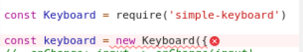 error with new Keyboard Constructor · Issue #606 · hodgef/simple-keyboard · GitHub