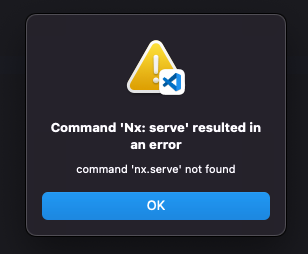 Cannot run Nx commands from VSCode Command Palette · Issue #1666 · nrwl/nx-console · GitHub