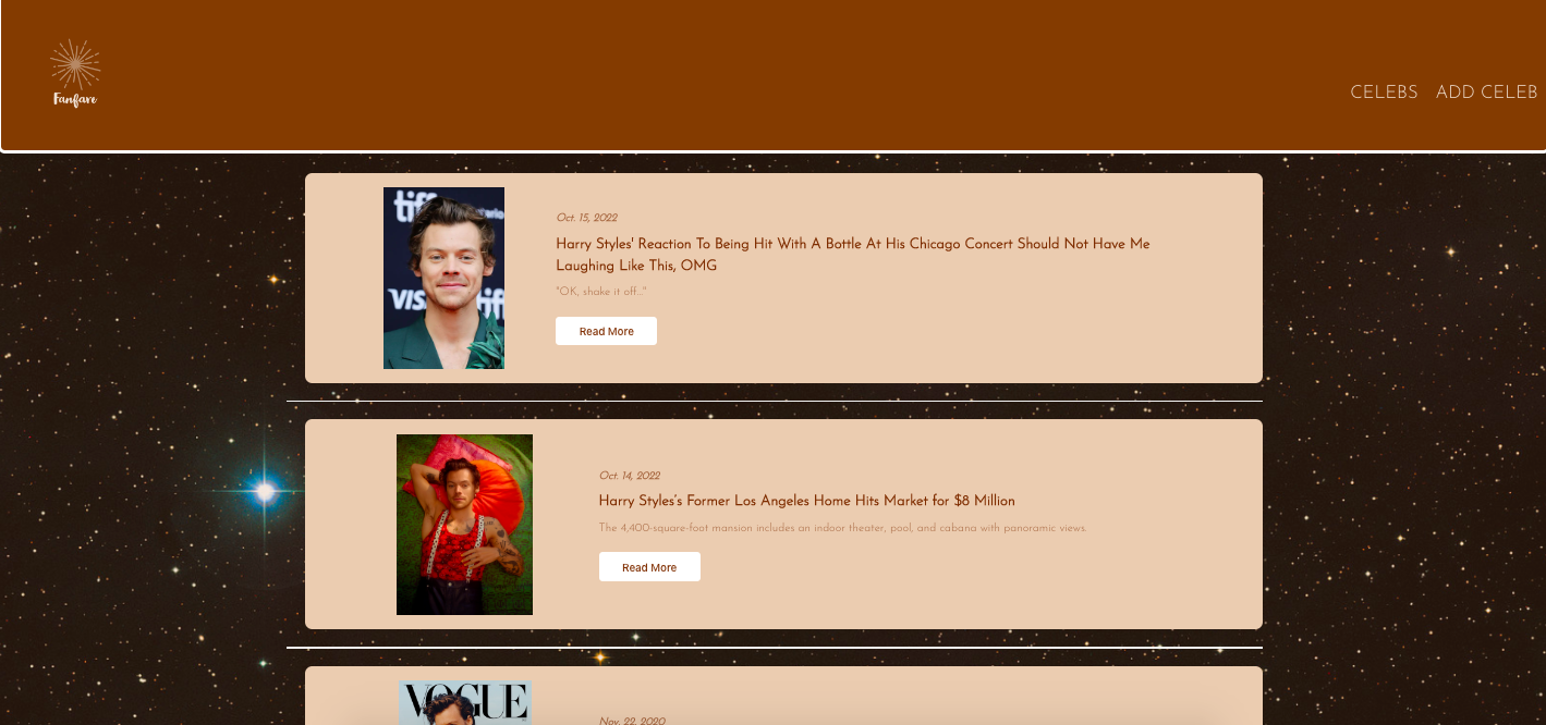 GitHub - chloewigsten/Fanfare-Python-Django-Project