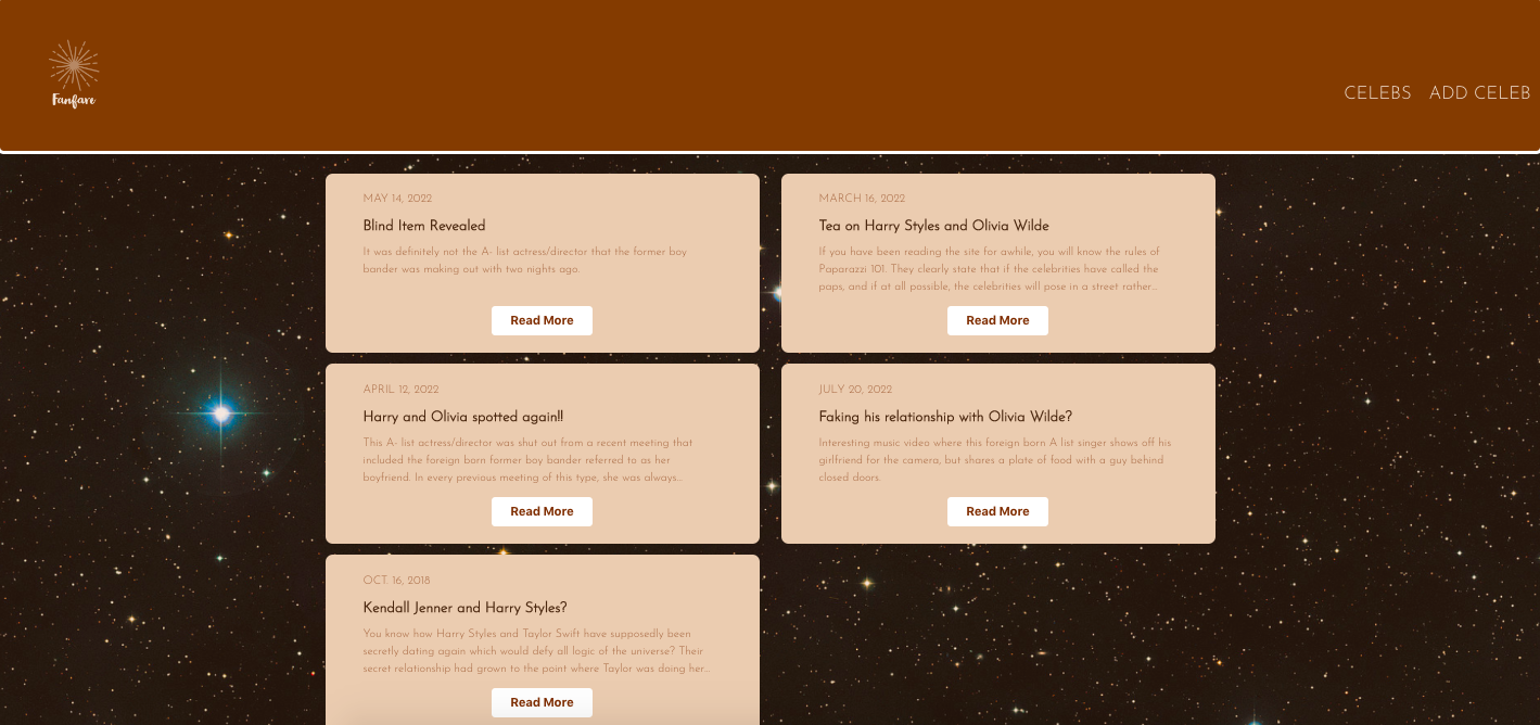 GitHub - chloewigsten/Fanfare-Python-Django-Project