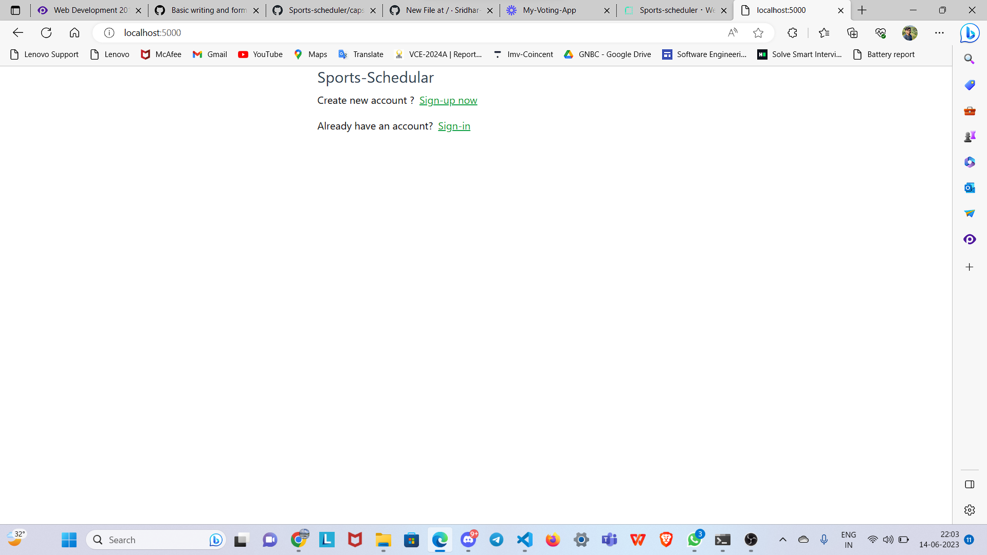 GitHub - Sridhar-89/Sports-scheduler