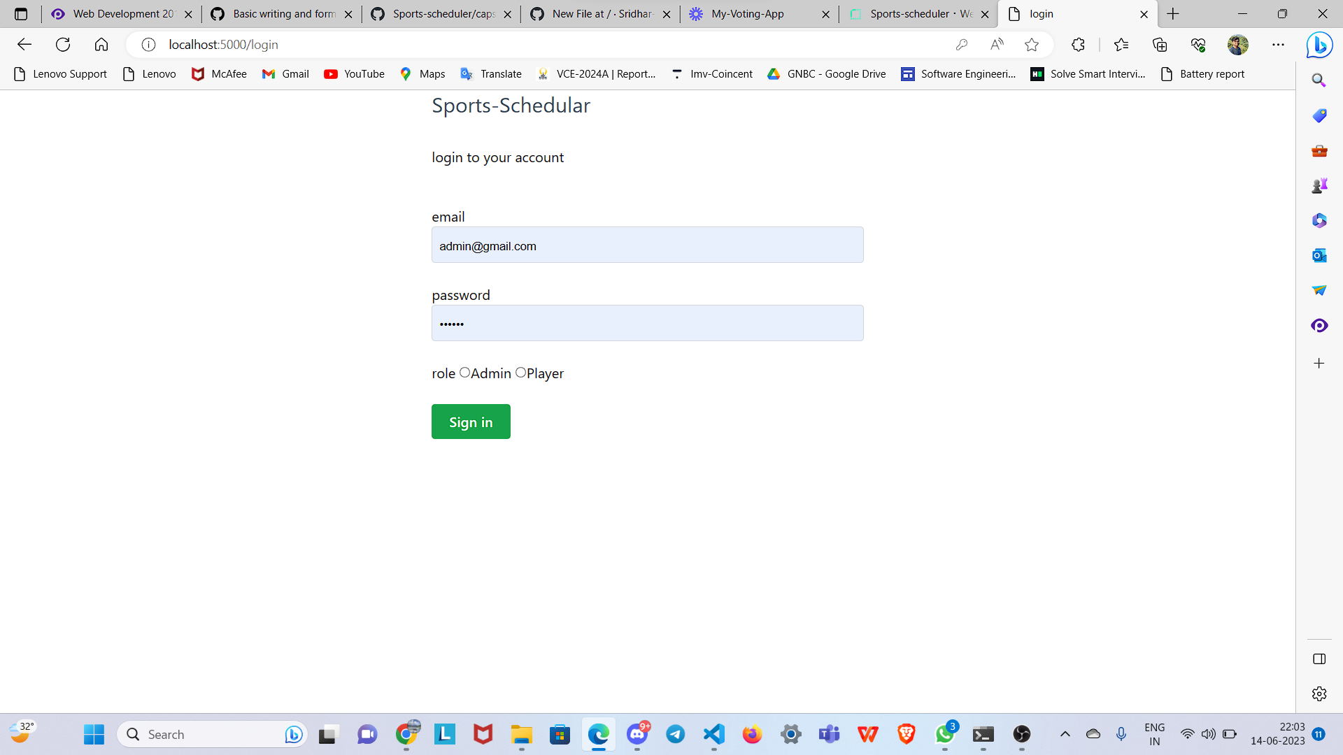GitHub - Sridhar-89/Sports-scheduler