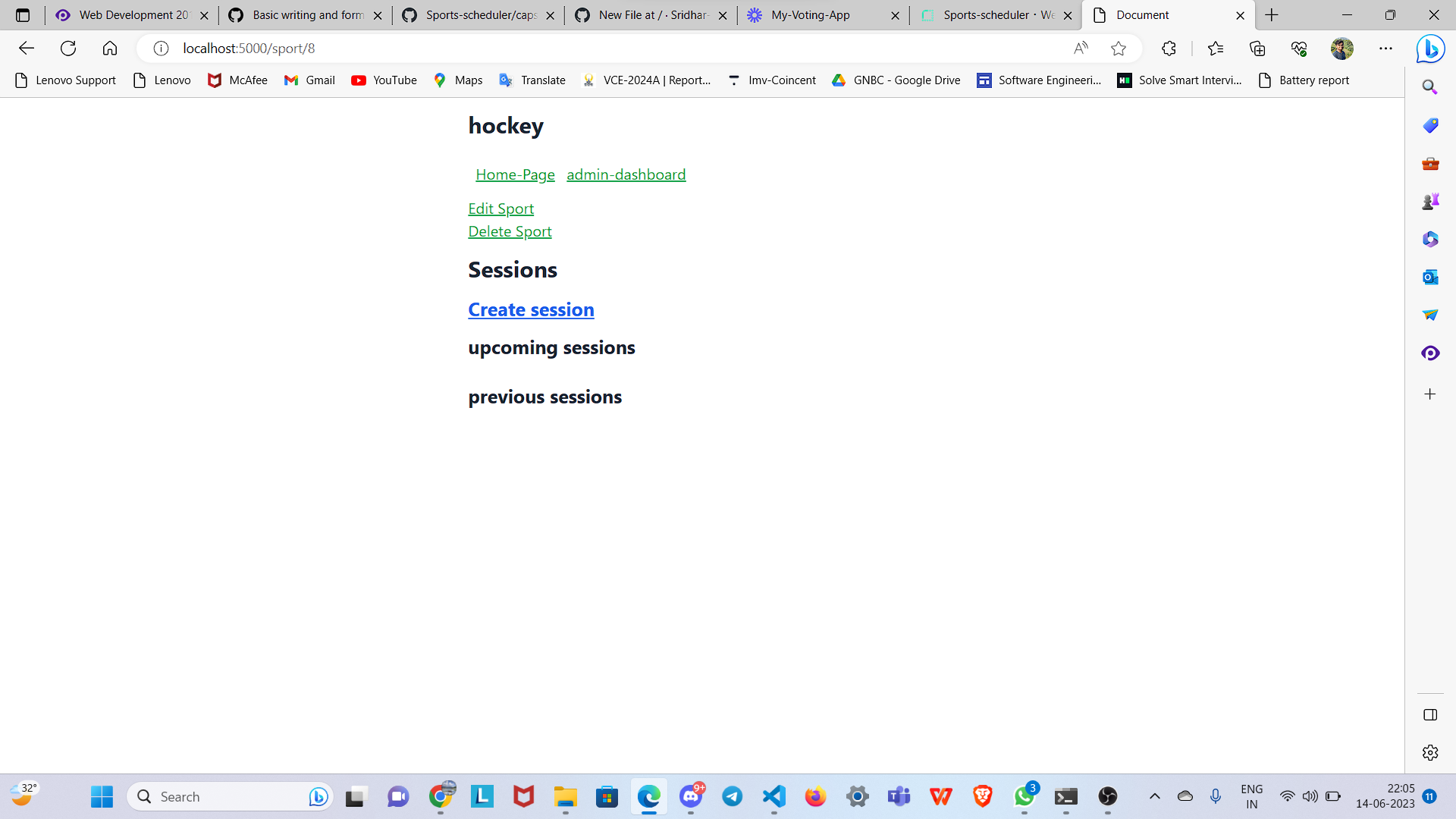 GitHub - Sridhar-89/Sports-scheduler
