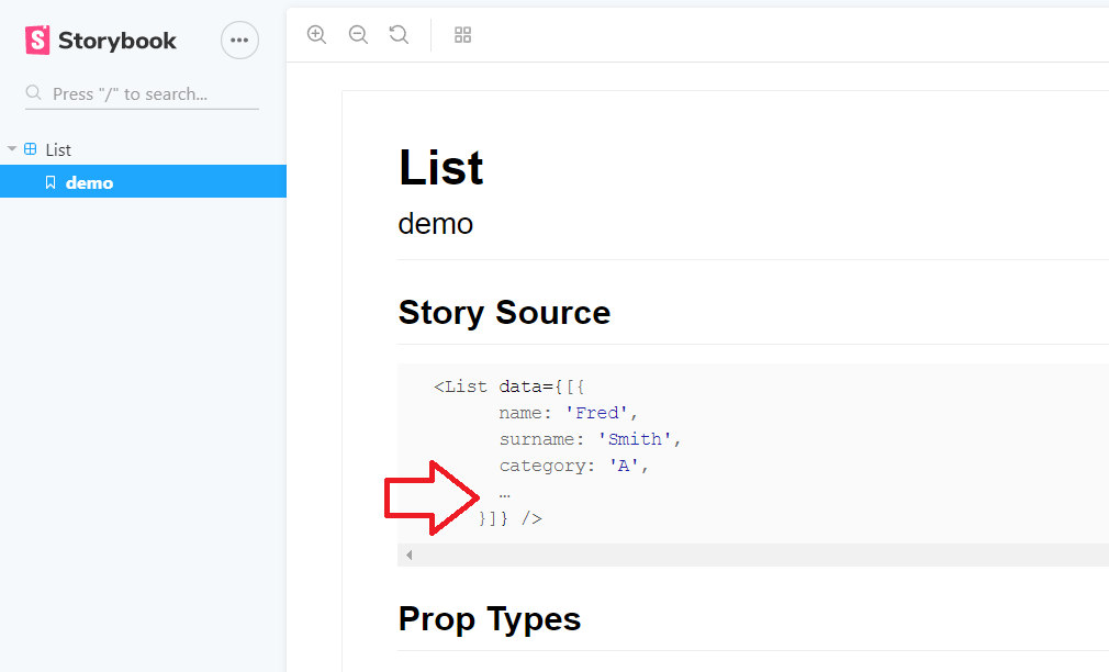 maxPropObjectKeys not being applied to objects within an array prop in the Info addon · Issue ...
