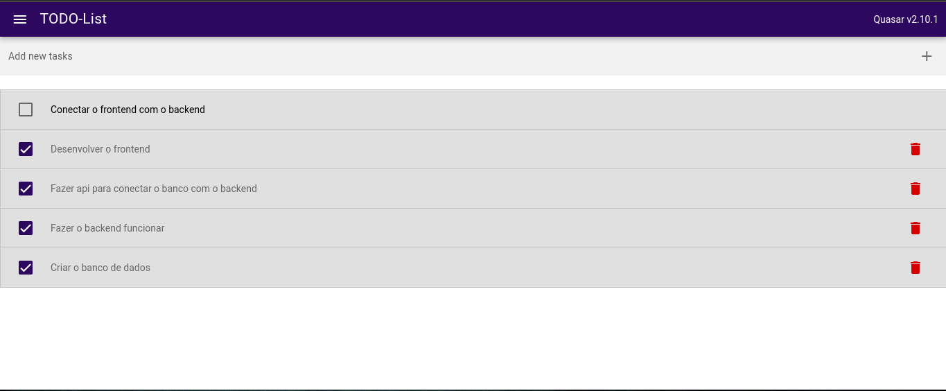 GitHub - dev-zanatta/TODOList: TODOList using Vue, Quasar, Laravel and MySQL