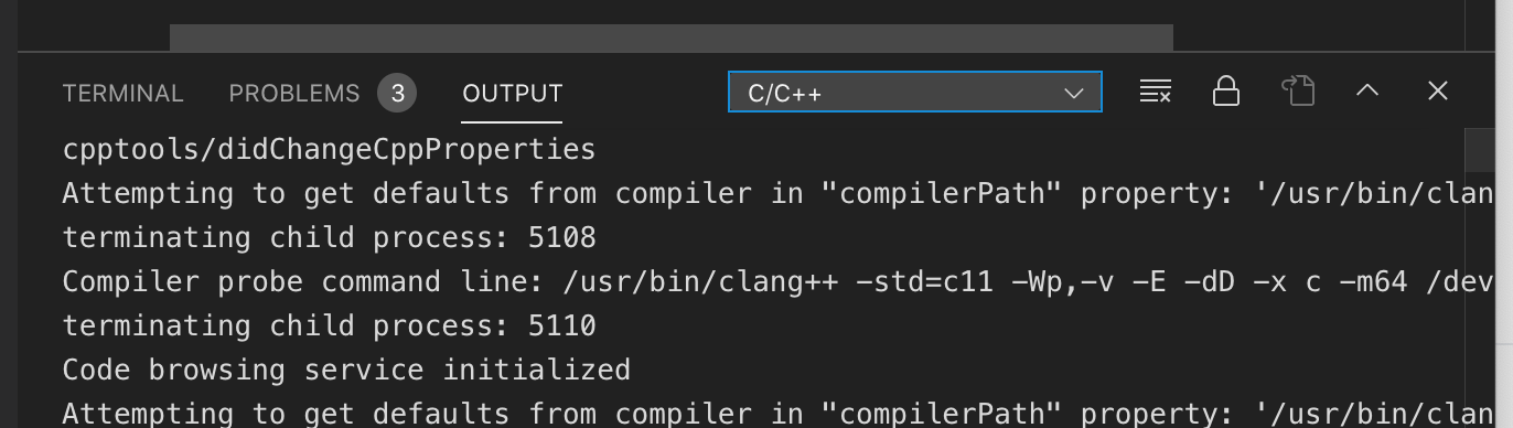 C++ IntelliSense std library includes not found (VSCode 1.50, macOS 10. ...