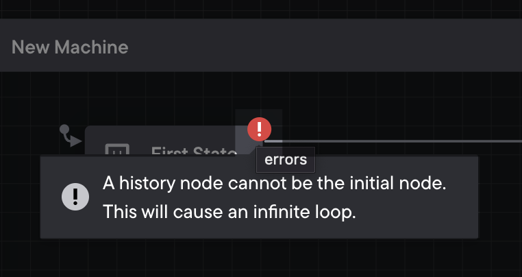 Having a History state as the initial state prevents the editor from simulating · Issue #38 ...