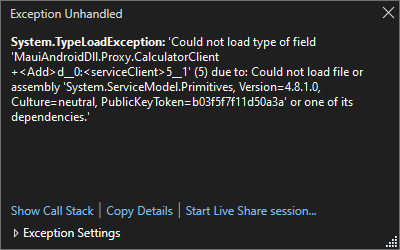 Android does not load System.ServiceModel.Primitives.dll · Issue #10139 · dotnet/maui · GitHub