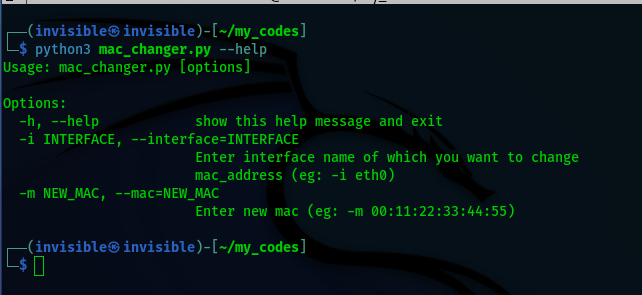 GitHub - sahil-kushwah/Mac_changer: a quick mac changer
