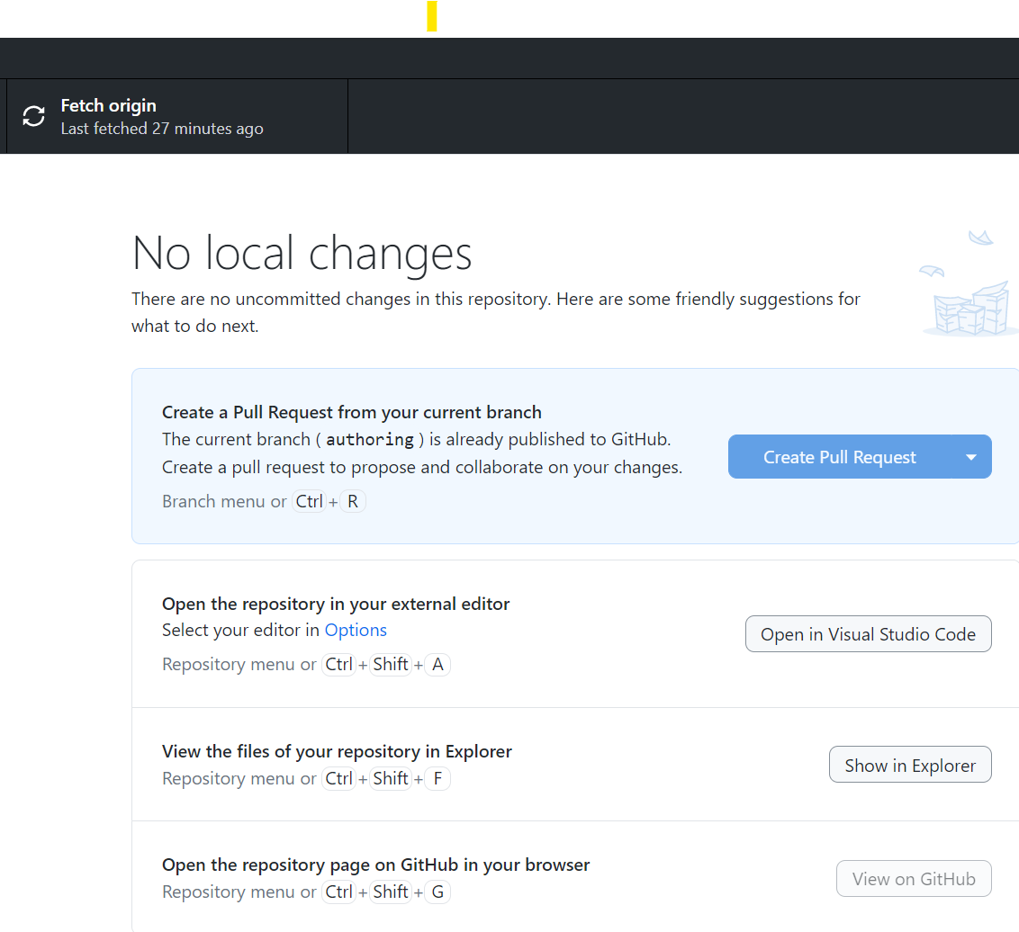 The Create Pull Request button is always greyed out · Issue #17502 · desktop/desktop · GitHub